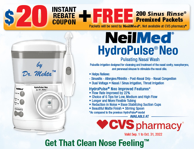 HydroPulse Neo at CVS - NeilMed Pharmaceuticals Inc